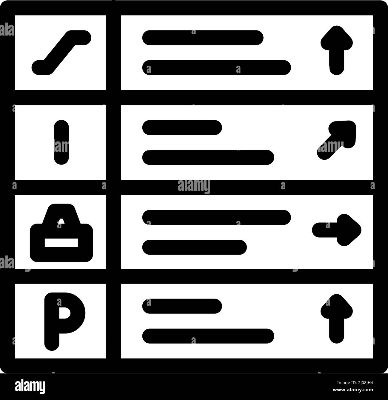 pointer direction line icon vector illustration Stock Vector Image ...