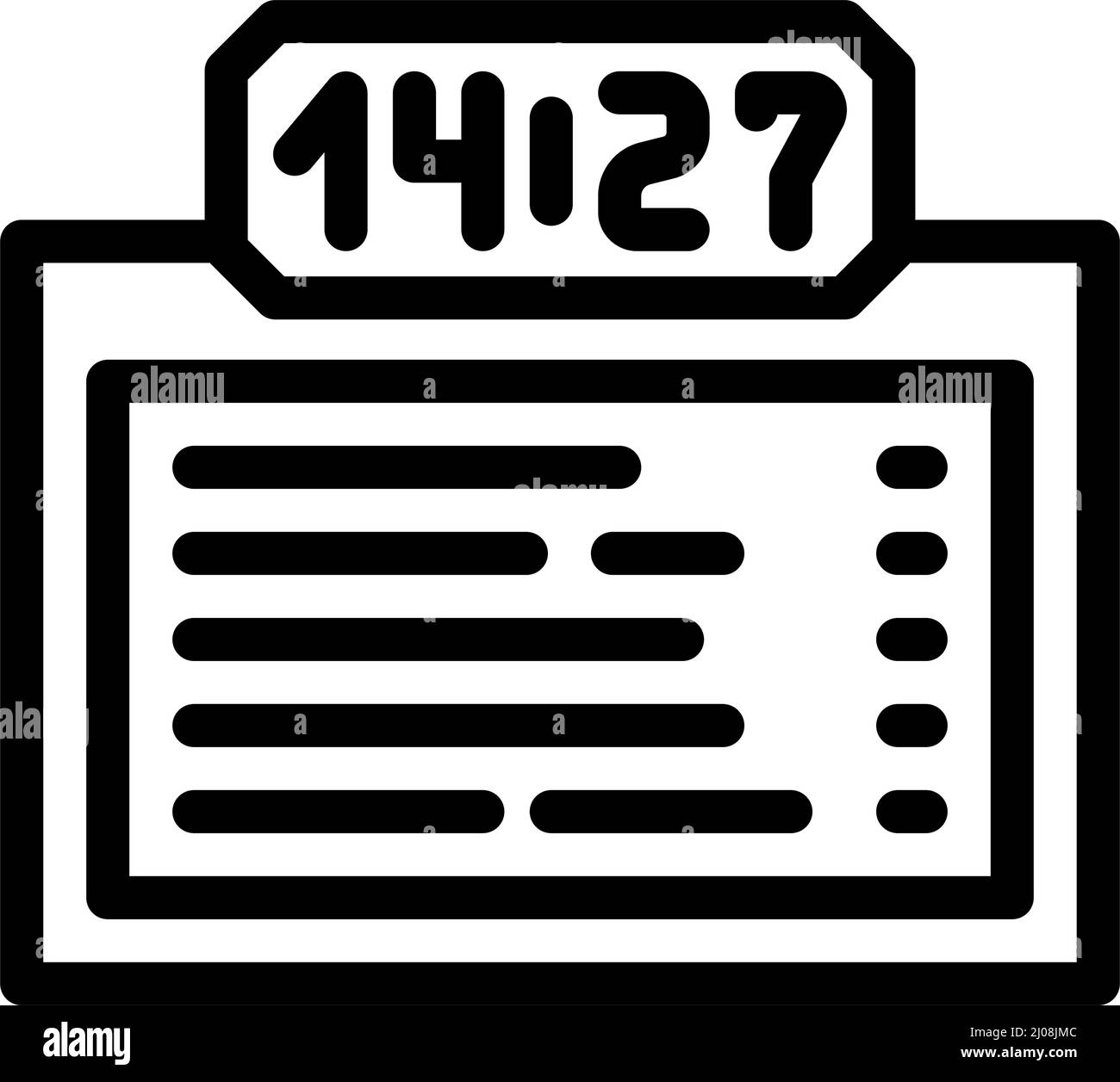 schedule information line icon vector illustration Stock Vector Image ...