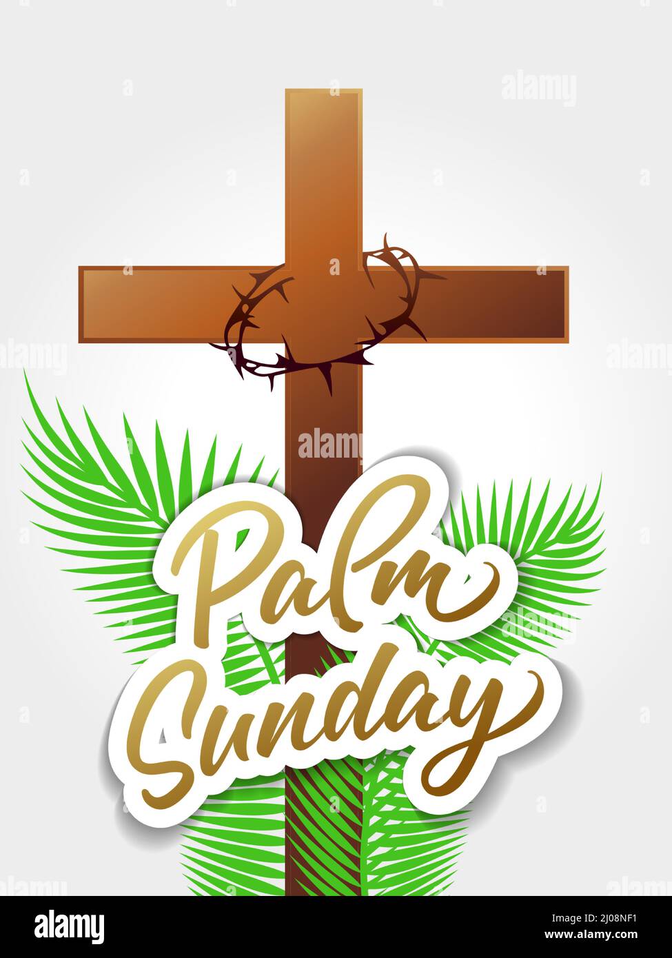 Text palm sunday leaf Stock Vector Images - Alamy
