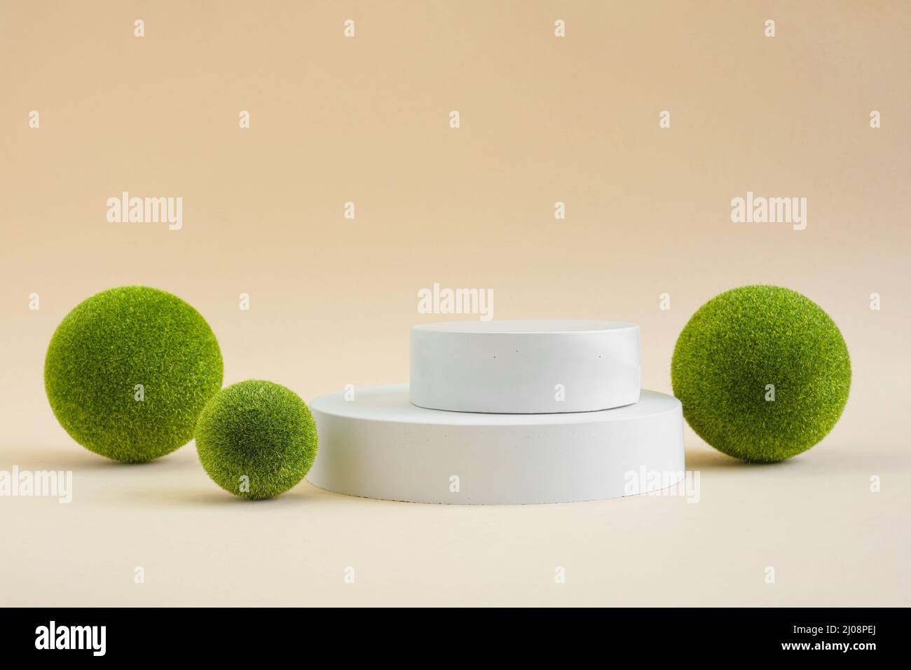 Podium for cosmetic product presentation. Abstract minimal geometrical ...