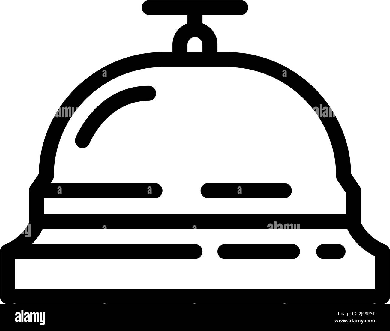 hotel bell line icon vector illustration Stock Vector Image & Art - Alamy