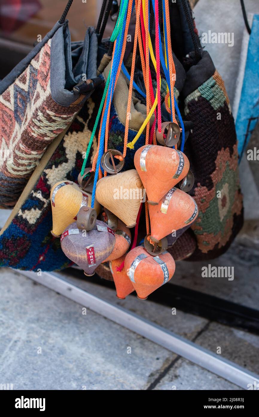 Vertical shot of colorful Turkish yoyo toys Stock Photo - Alamy