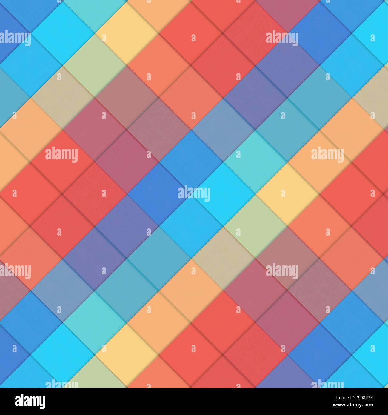 Illustration of abstract square patterns in the colorful background ...