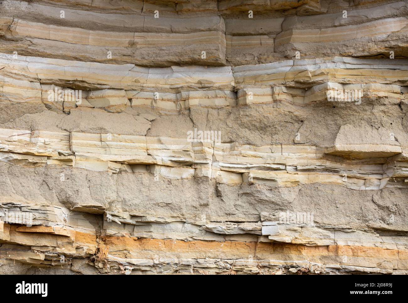 Closeup shot of layers of the sedimentary rock formation Stock Photo ...
