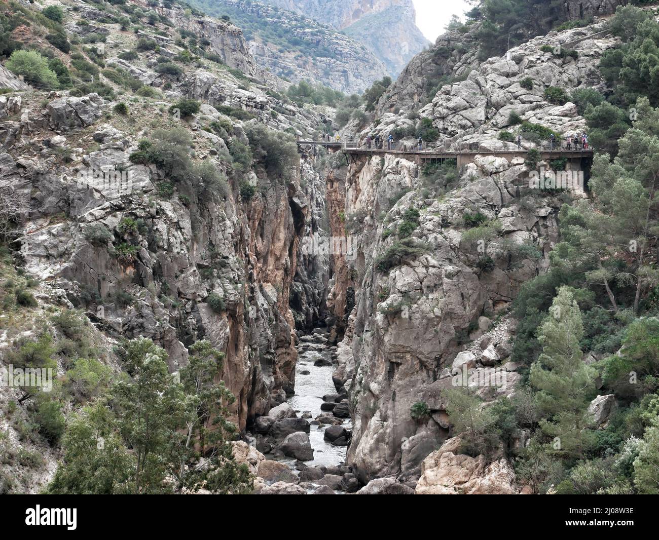 View of El Caminito del Rey, Ardales, Malaga, Spain. Picture: Julian ...