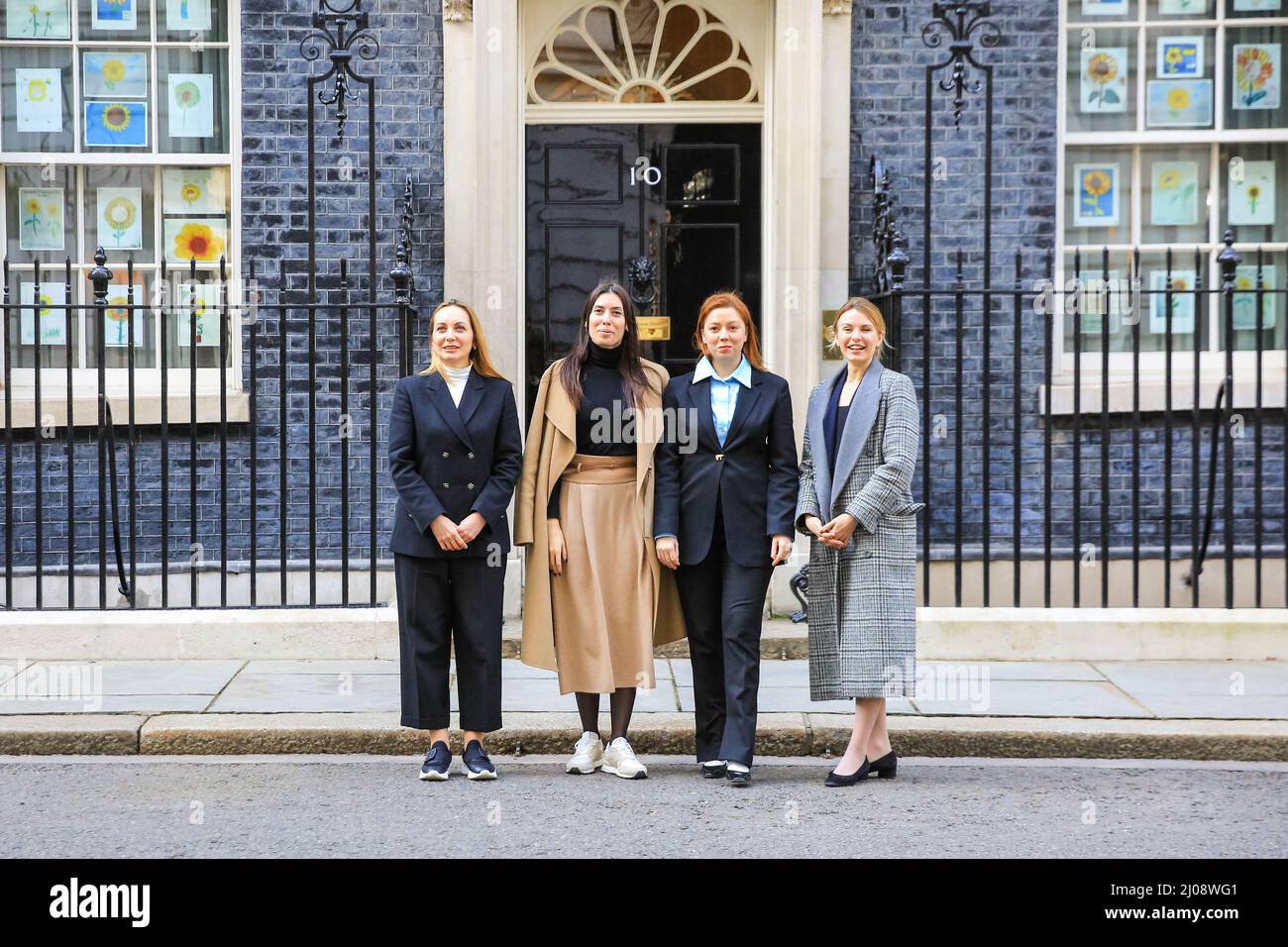 London, UK. 17th Mar, 2022. Four female Ukrainian MPs, Lesia Vasylenko ...