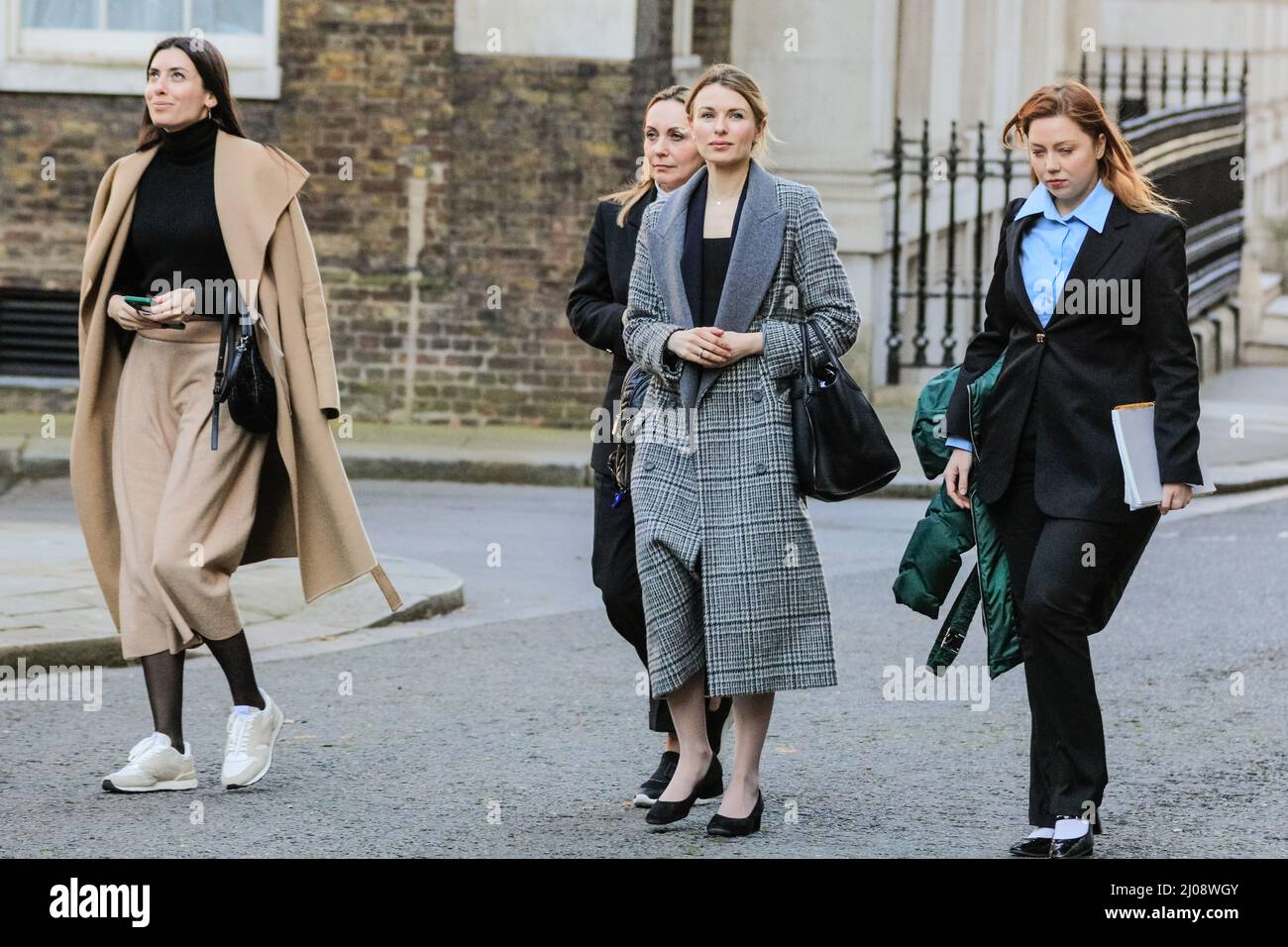 London, UK. 17th Mar, 2022. Four female Ukrainian MPs, Lesia Vasylenko ...