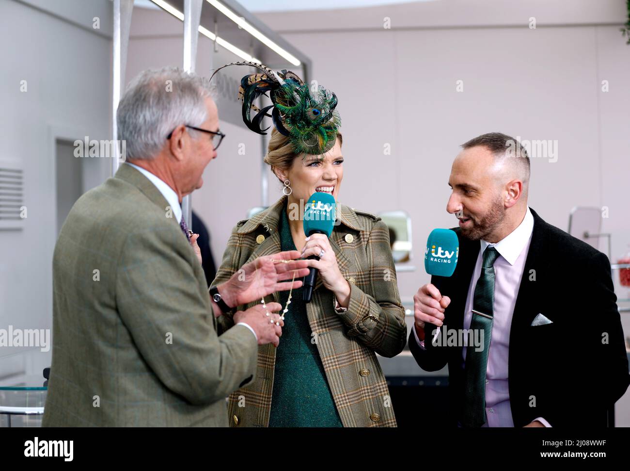 ITV racing presenters Charlotte Hawkins and Mark Heyes in the Boodles ...