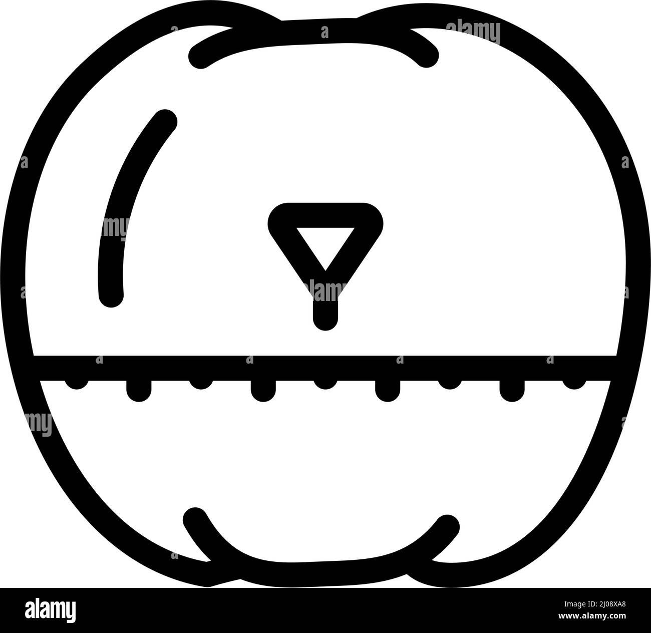 timer in shape of tomato line icon vector illustration Stock Vector ...