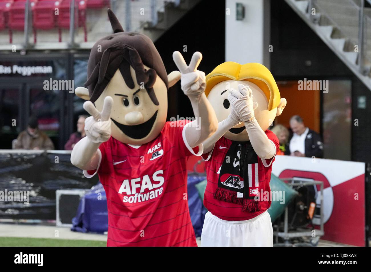 ALKMAAR, 17-03-2022, AFAS stadium , season 2020 / 2021 , UEFA Europa ...