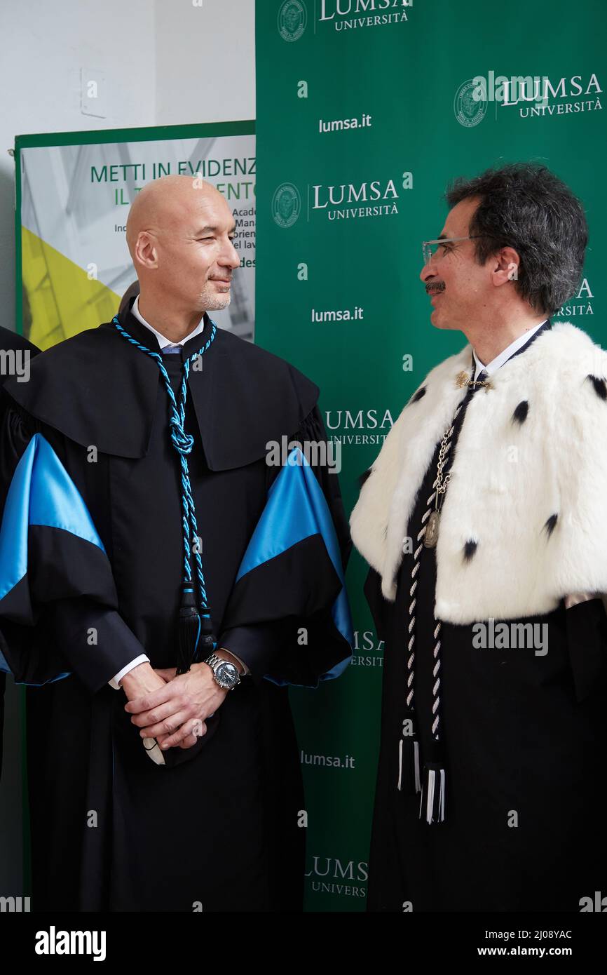 Palermo, Sicily, Italy. 17th Mar, 2022. LUMSA University awarded an ...