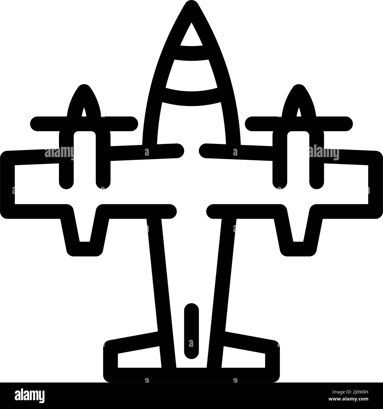 plane aircraft line icon vector illustration Stock Vector Image & Art ...