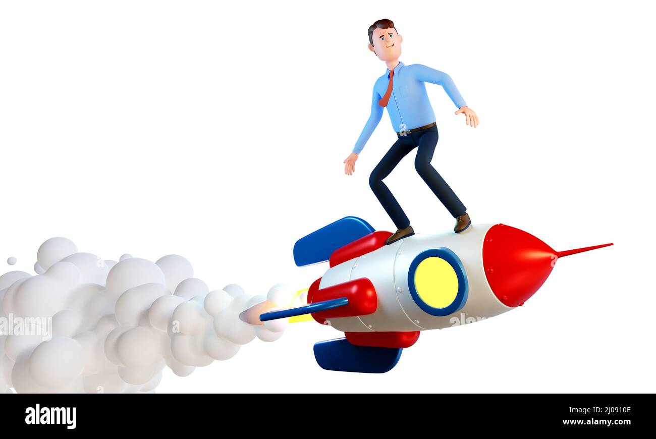 Person Riding On An Asteroid