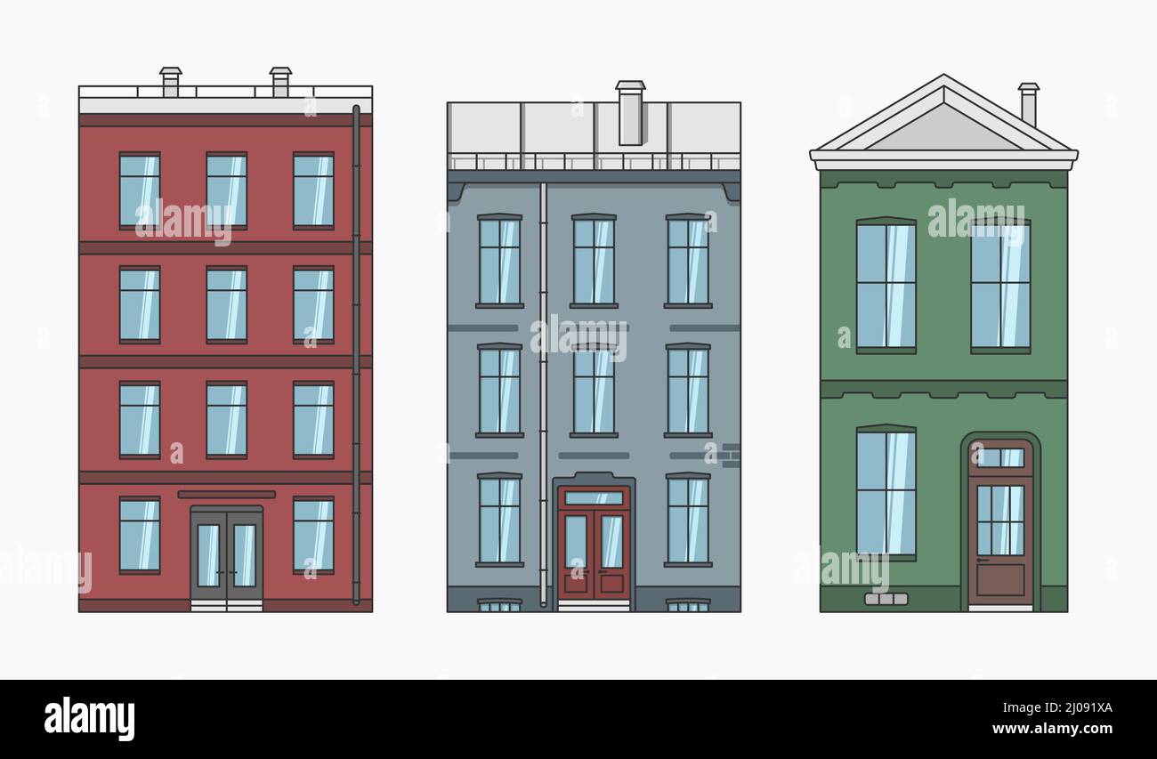 Facade buildings architecture Stock Vector Images - Alamy