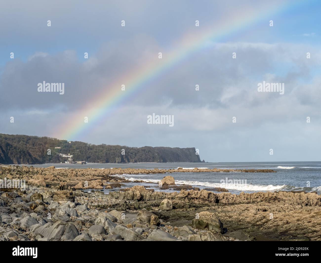 View from Bucks Mill beach, north Devon coast Stock Photo - Alamy