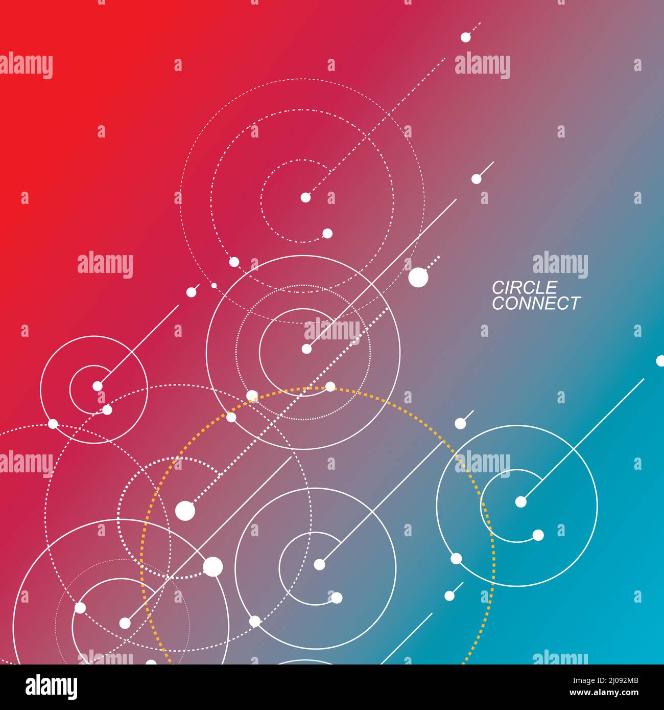 Connect Lines Background Network Circles Dots Abstract Connection Element Vector Graphic