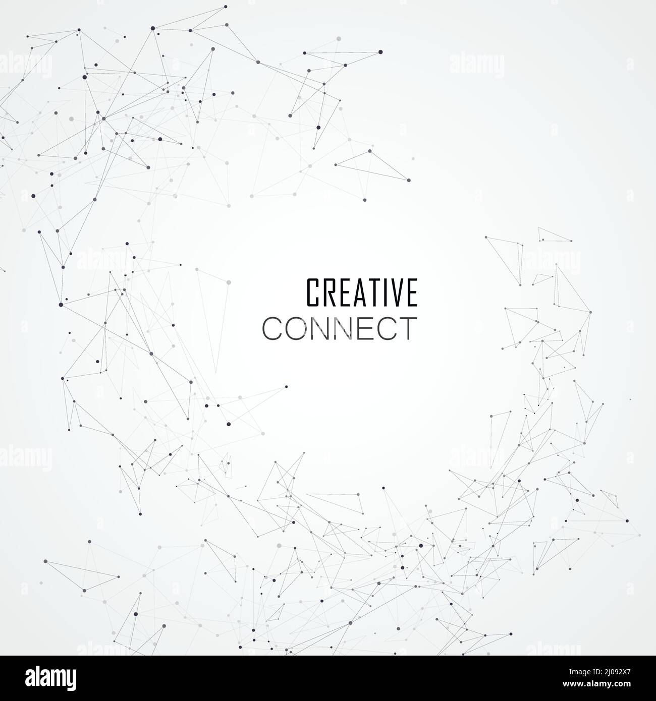 Molecule connections on white background. Vector illustration. Graphic ...