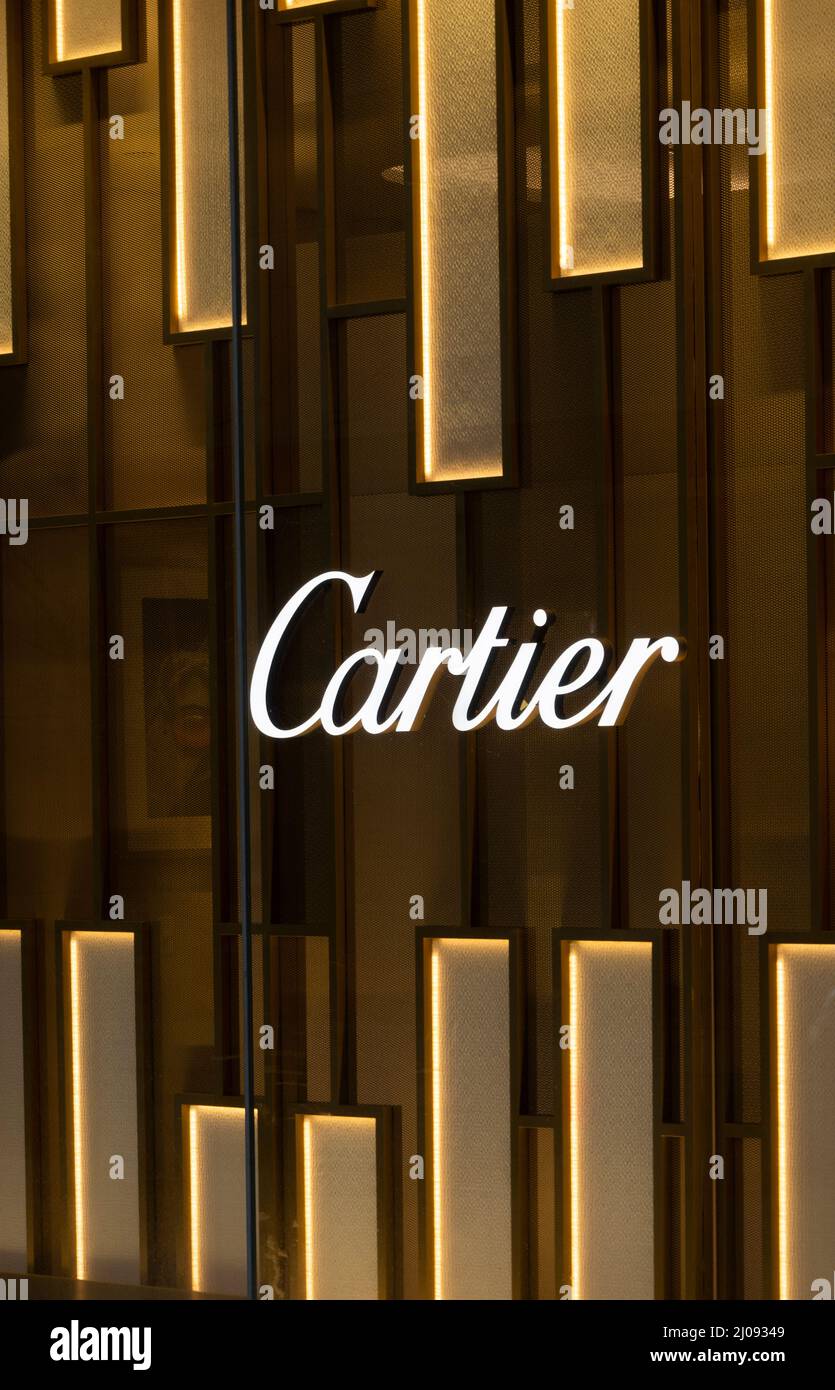 Cartier store sign in Hudson Yards Manhattan NYC Stock Photo - Alamy