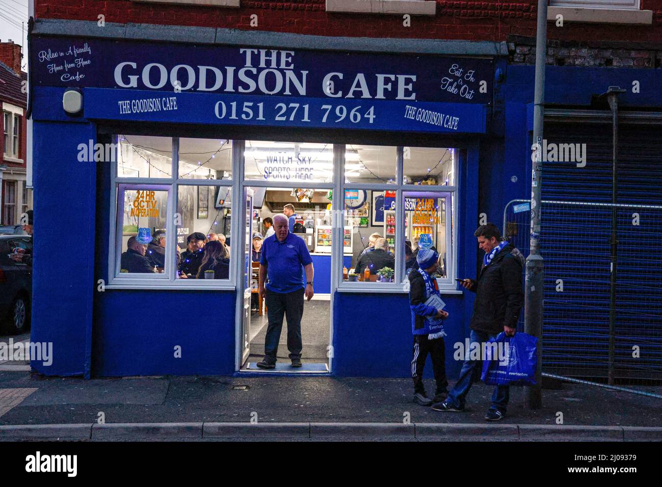 General view of The Goodison Cafe outside the ground before the Premier ...