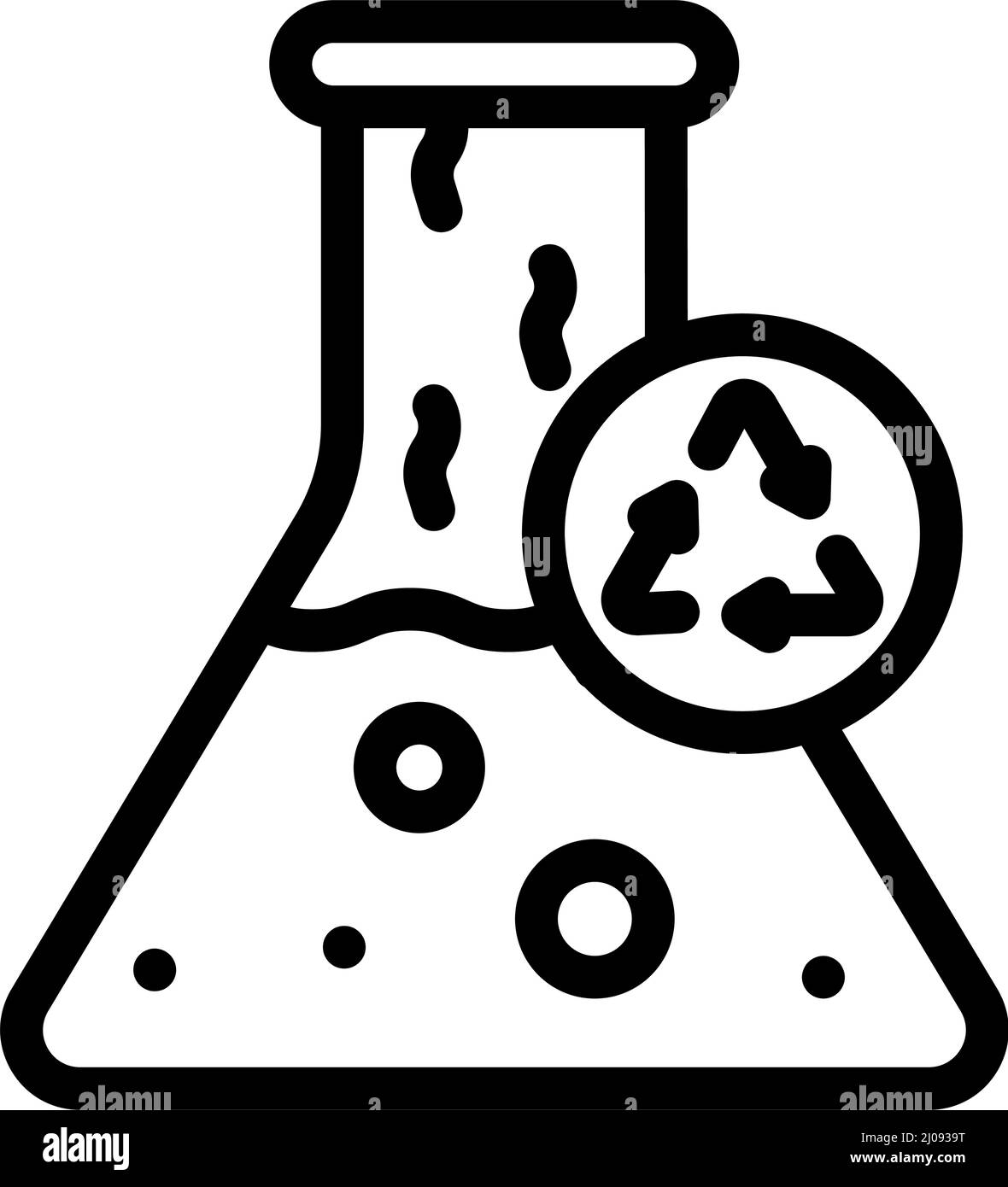 chemicals waste line icon vector illustration Stock Vector Image & Art ...