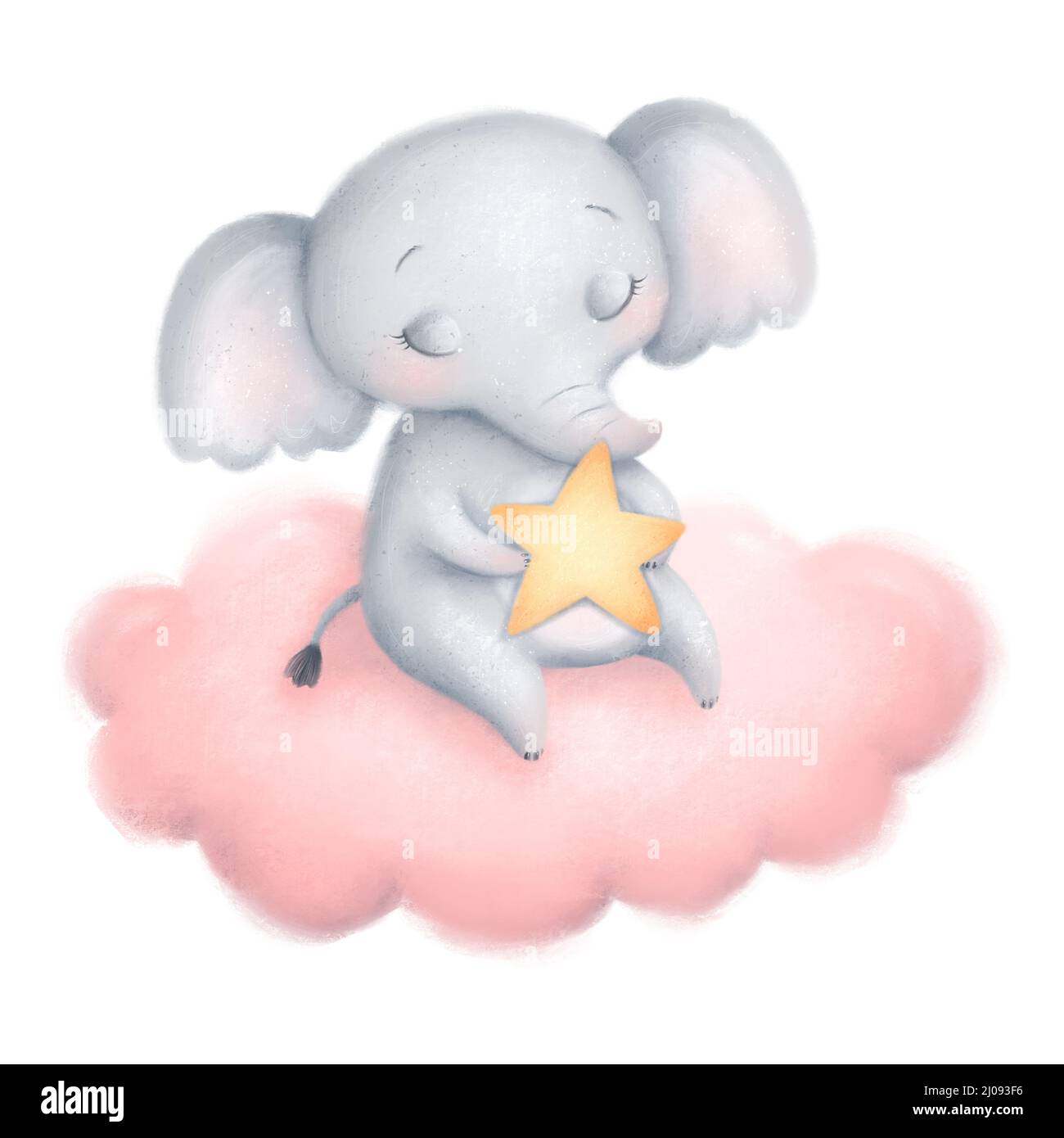Cartoon Illustration Newborn Baby Sleeping High Resolution Stock ...
