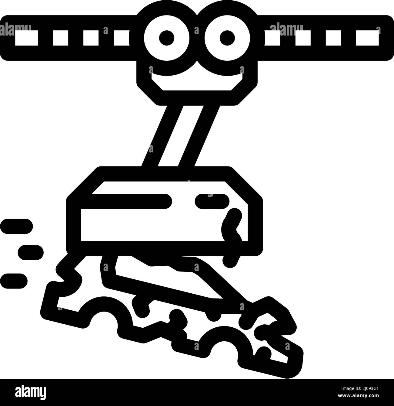 scrap metal line icon vector illustration Stock Vector Image & Art - Alamy