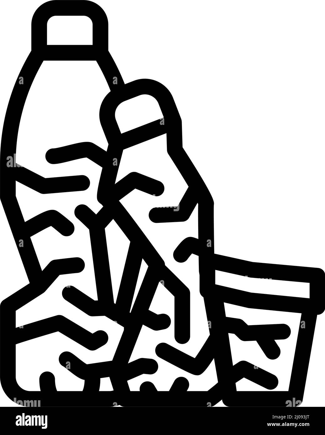 plastic waste line icon vector illustration Stock Vector Image & Art ...