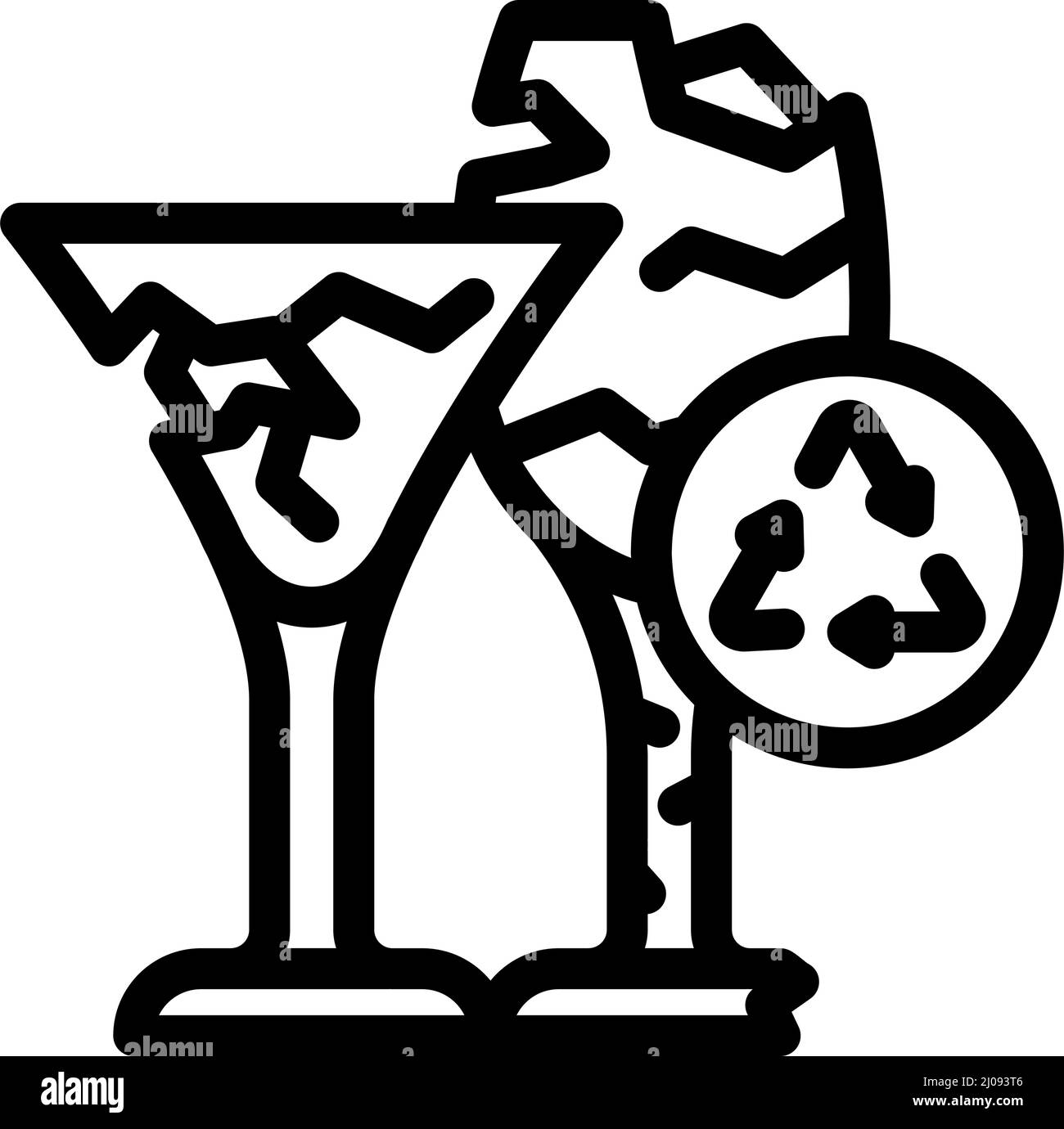 Robotic waste sorting line Stock Vector Images - Alamy