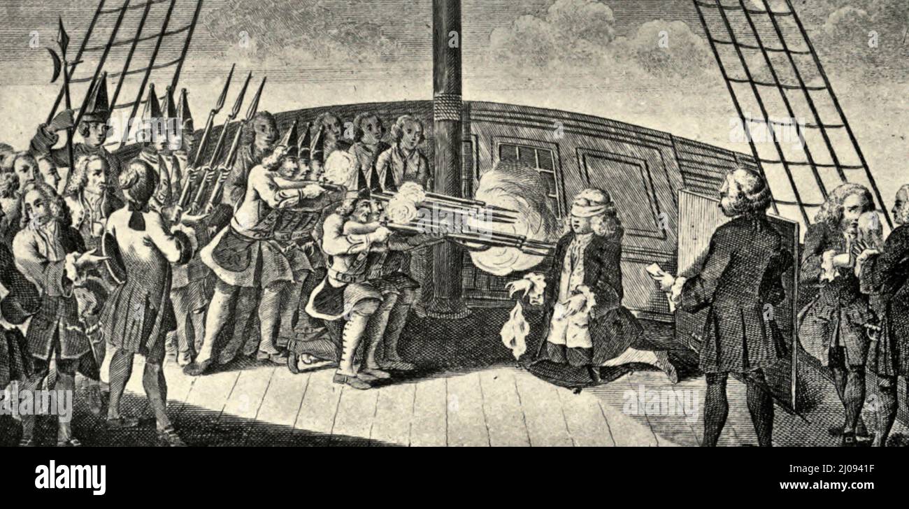 The execution of Admiral Byng Stock Photo - Alamy