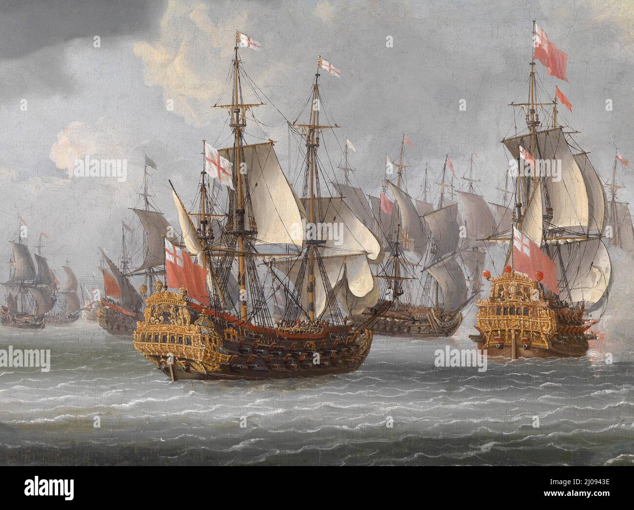 English man-of-war - Isaac Sailmaker, circa 1720 Stock Photo - Alamy