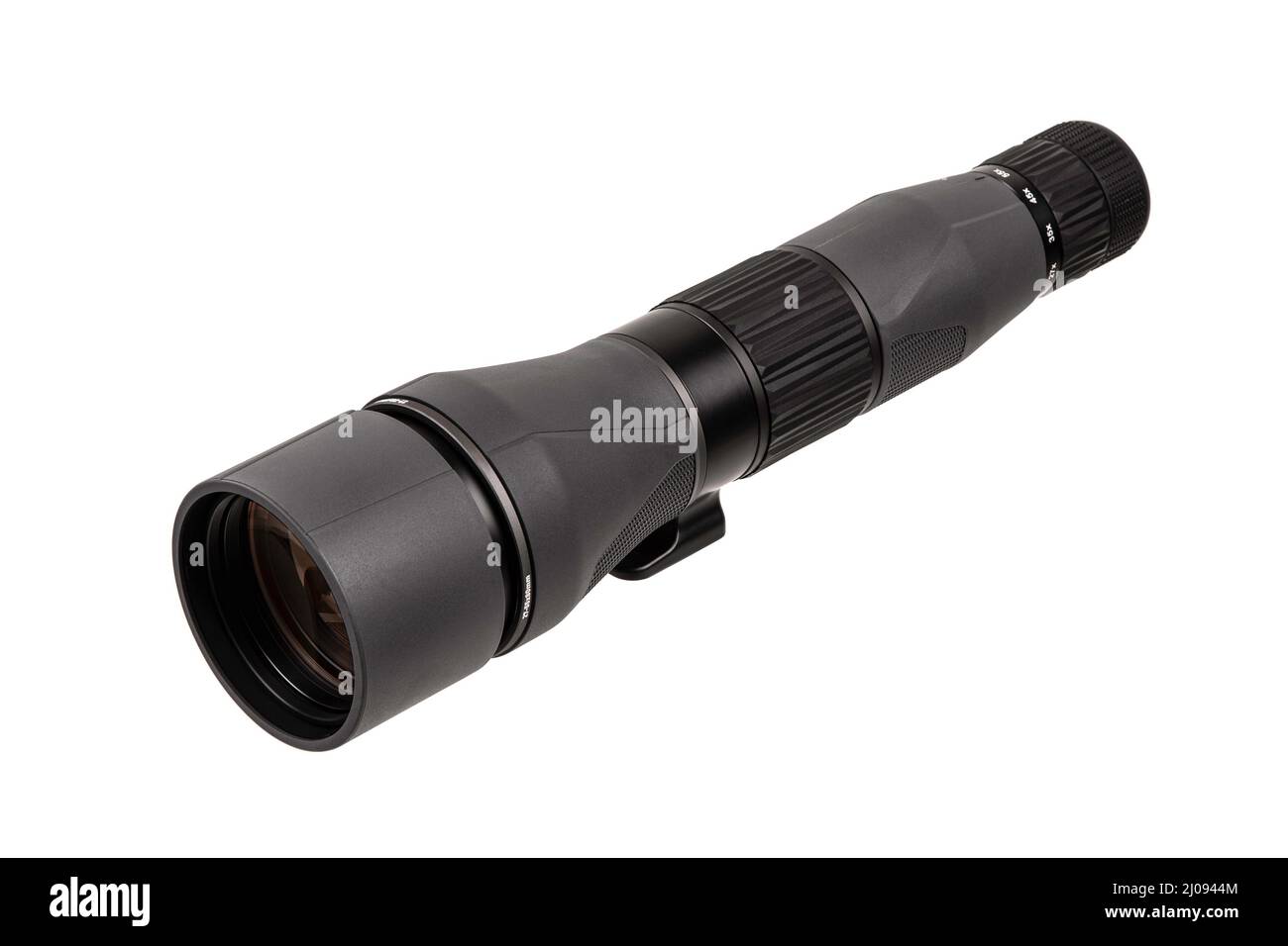 Modern spyglass. Long-range observation device. Monocular isolate on a ...