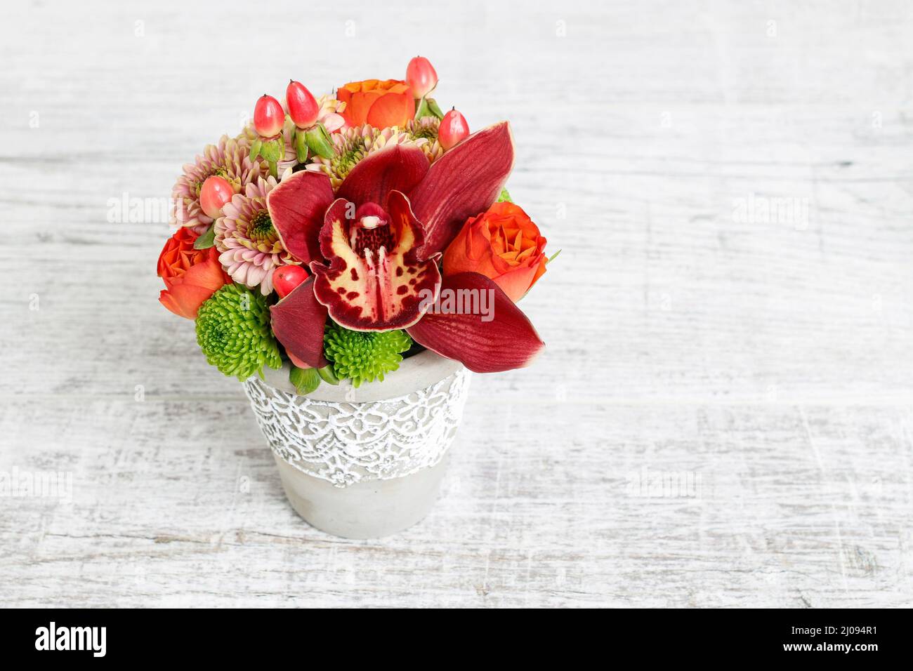 How to make floral arrangement for Grandparents Day tutorial. Party ...