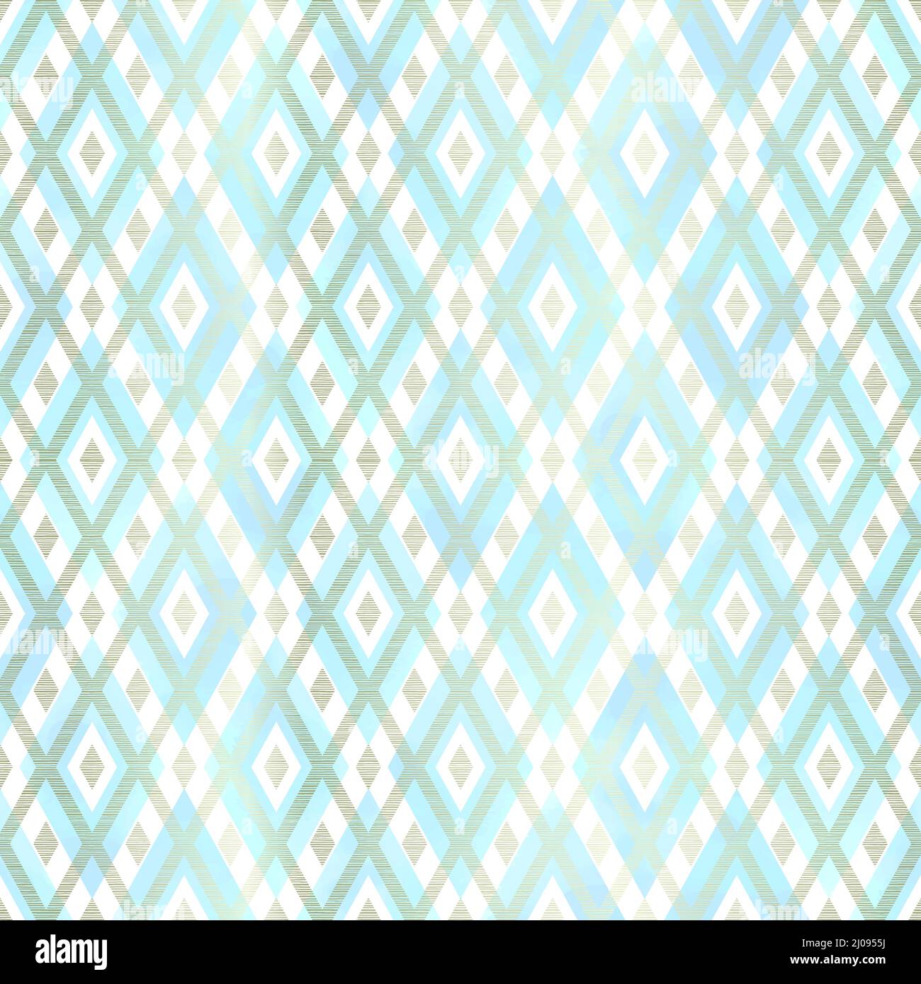 Turquoise and Gold Seamless Pattern Vector with Geometric Rhombus ...