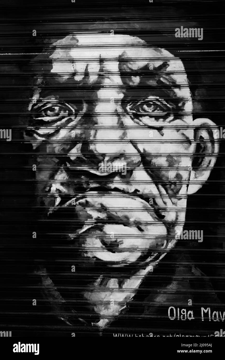 Man graffiti in the city center of Athens Stock Photo - Alamy