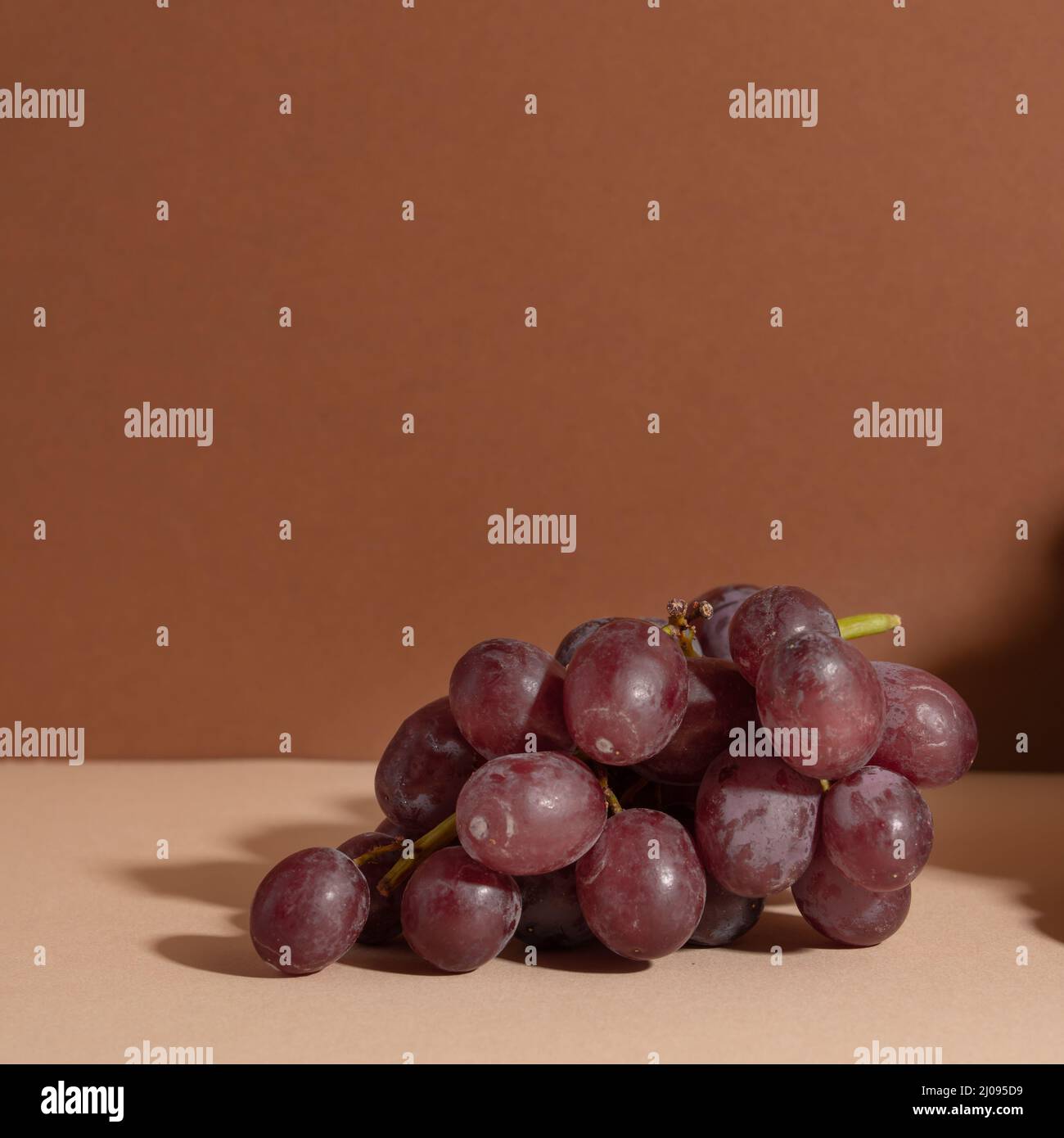 Bunch of grapes on beige background. Sweet barry.Wine concept Stock ...