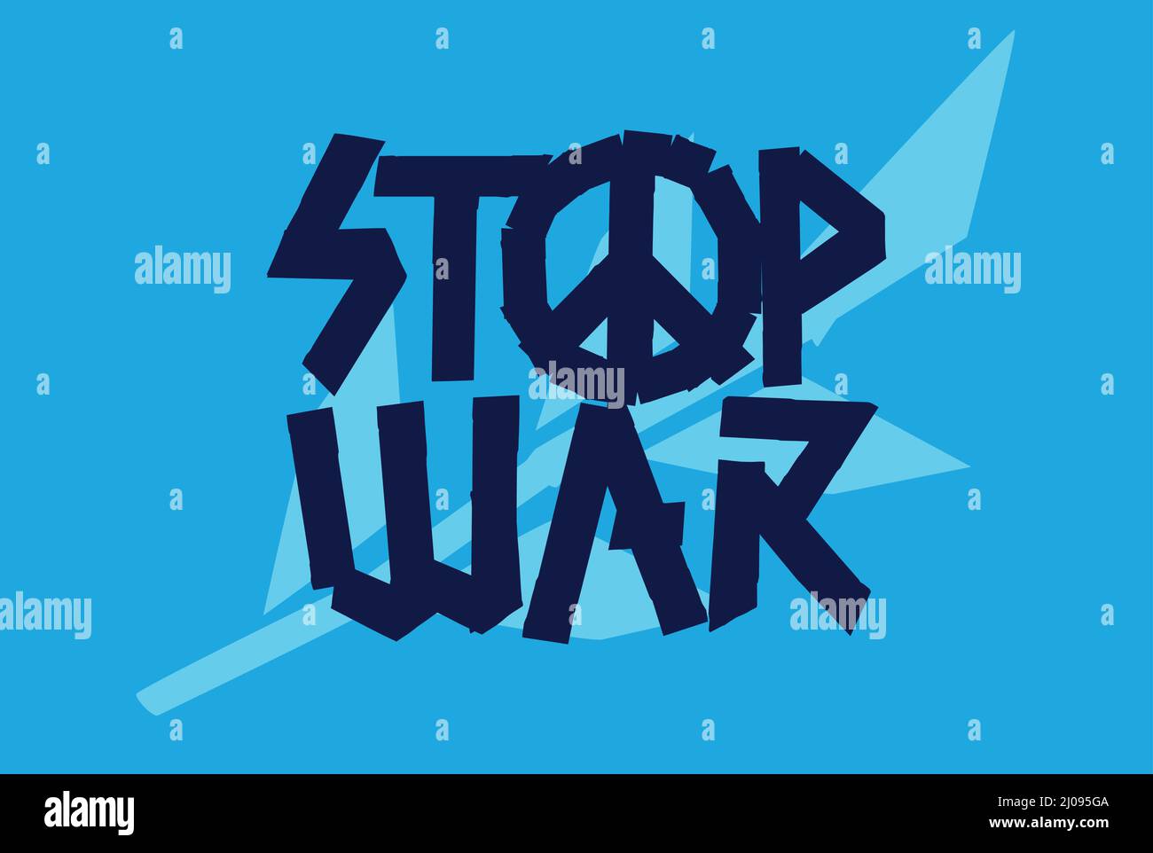 Stop War editable vector artwork, cut-out design with peace sign. Anti ...