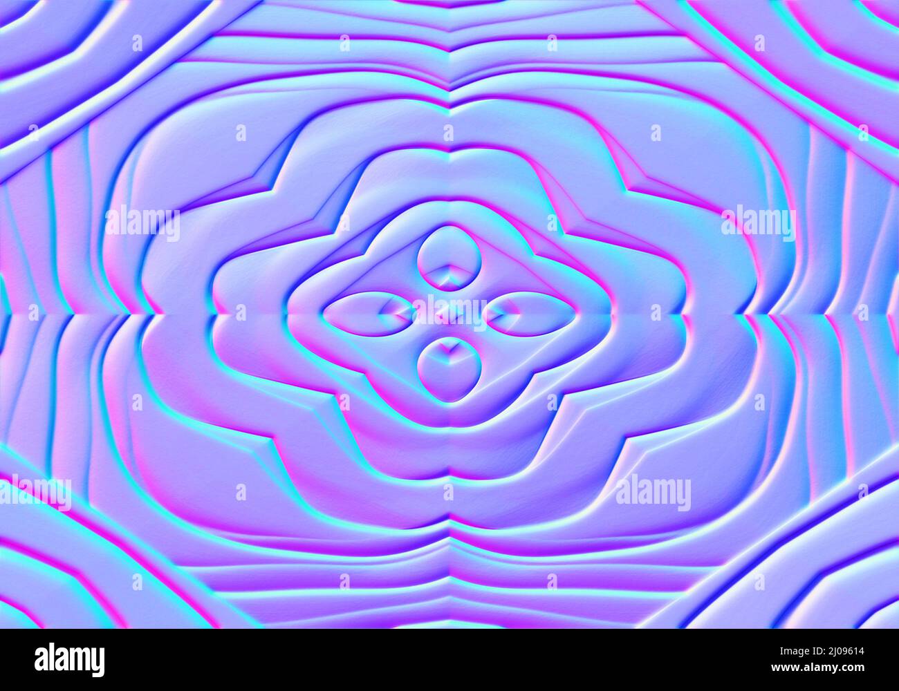 Abstract flower background, normal map, seamless pattern, 3d rendered ...