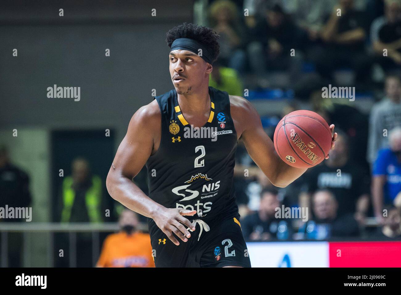 Belgrade, Serbia, 16th March 2022. Zach Leday of Partizan Nis Belgrade ...