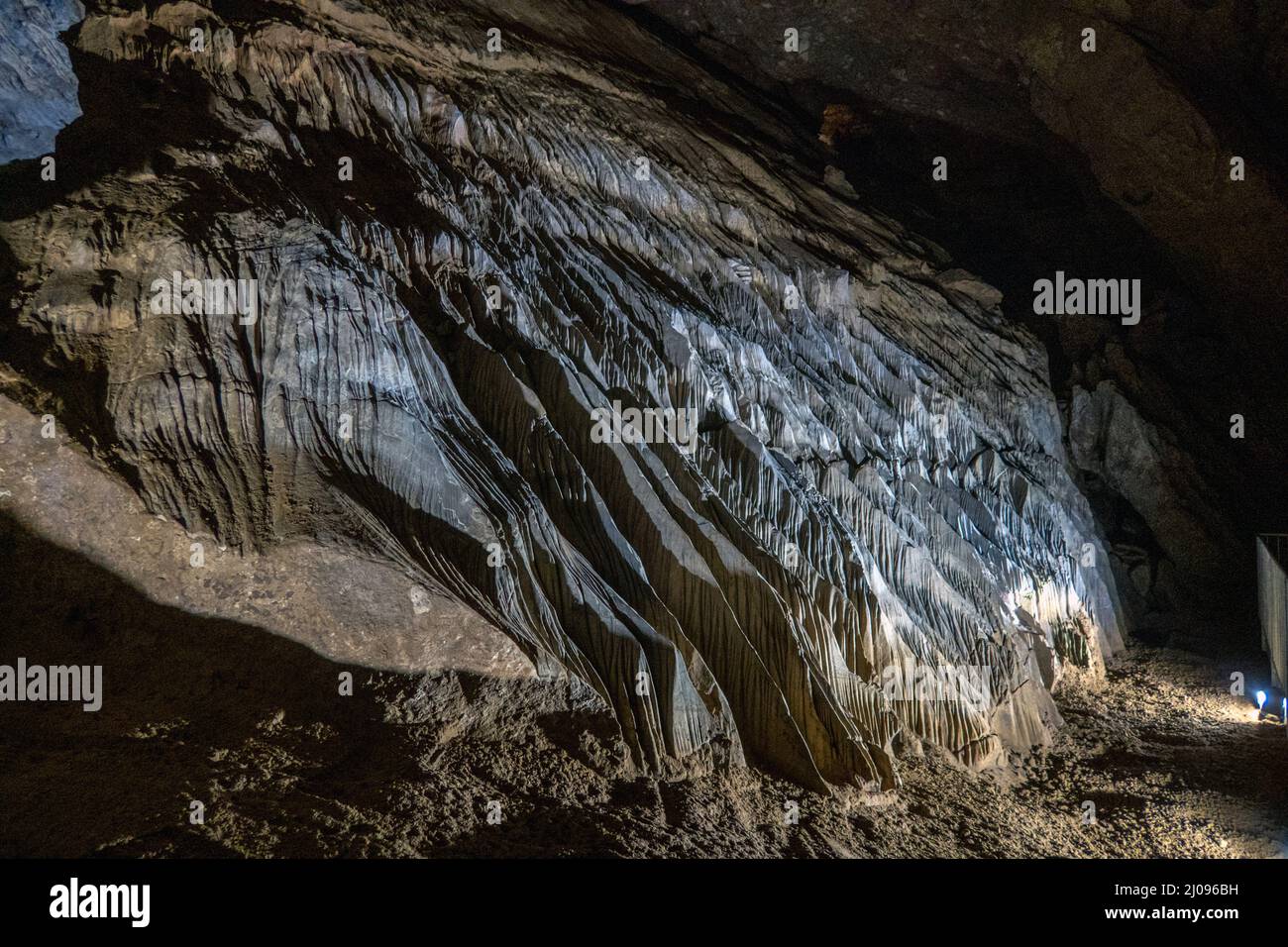 UK, England, Somerset. Rillenkarren or fluting is caused by water ...