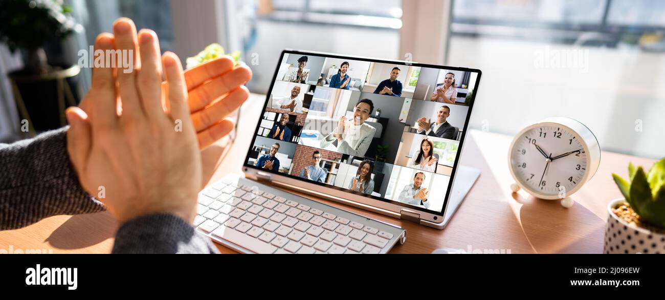 Video conferencing at event hi-res stock photography and images - Alamy