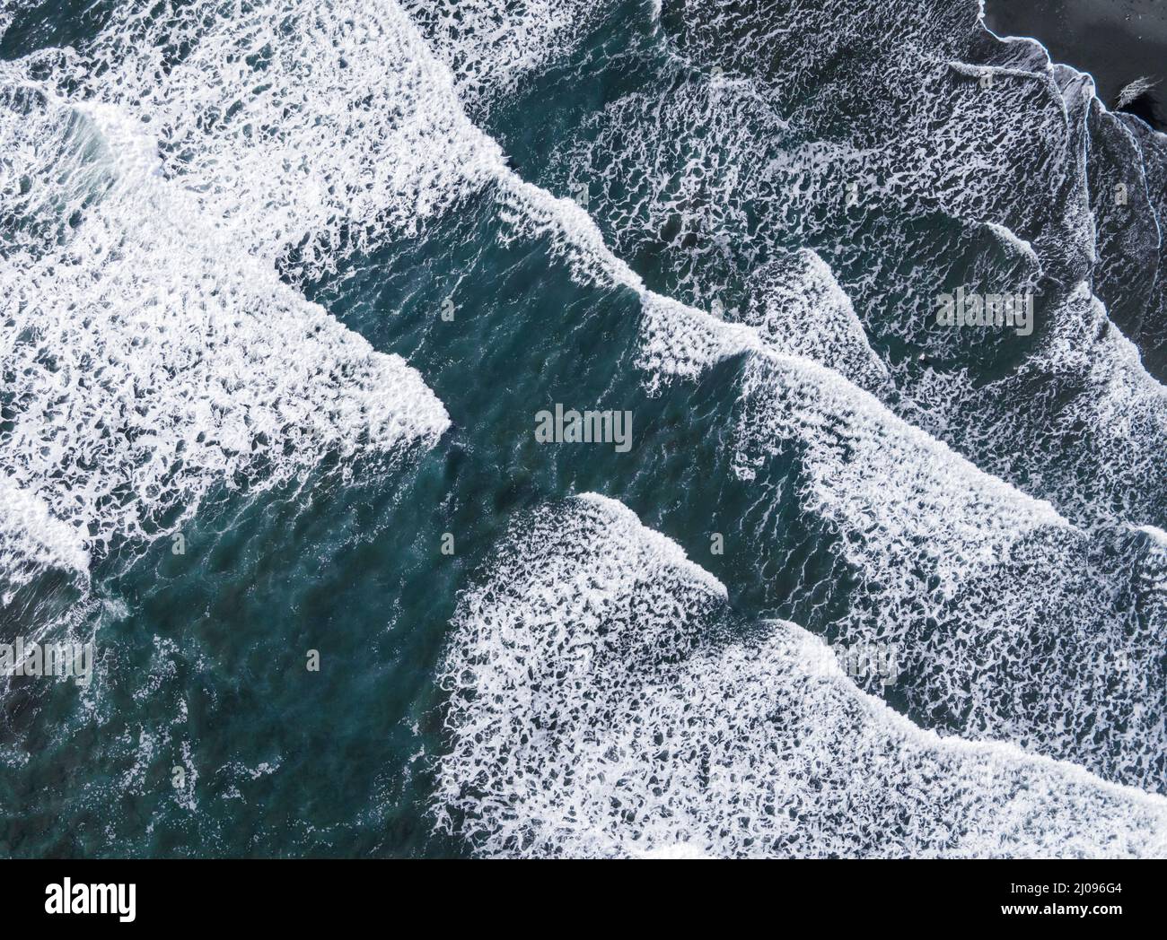 Aerial view of a wavy ocean Stock Photo - Alamy