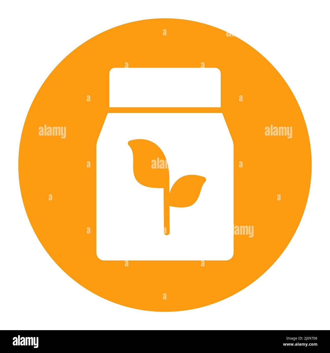 Fertilizer pack isolated vector glyph icon. Seed package sign. Graph ...