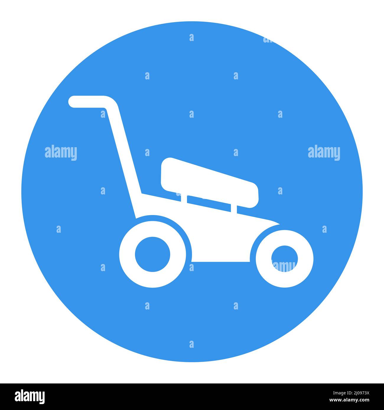 Lawn mower isolated vector glyph icon. Gardening grass-cutter. Graph ...