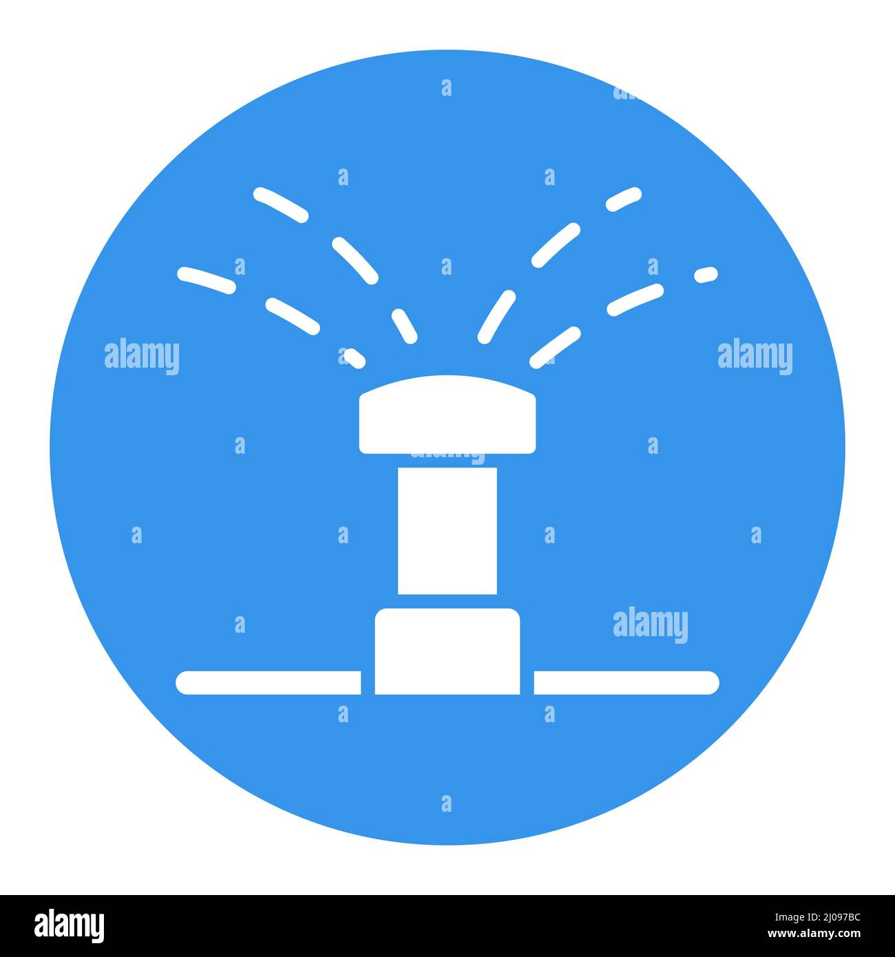 Garden automatic water sprinkler isolated vector glyph icon. Graph ...