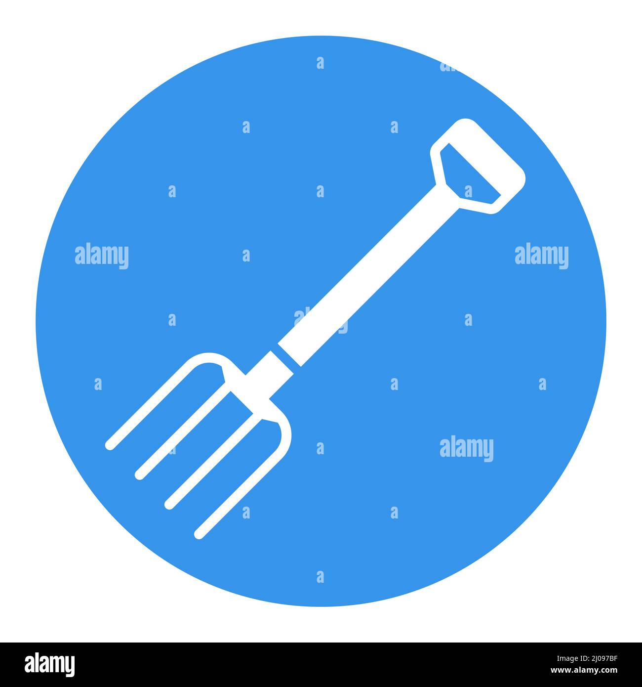 Garden pitchfork vector glyph icon. Graph symbol for agriculture ...