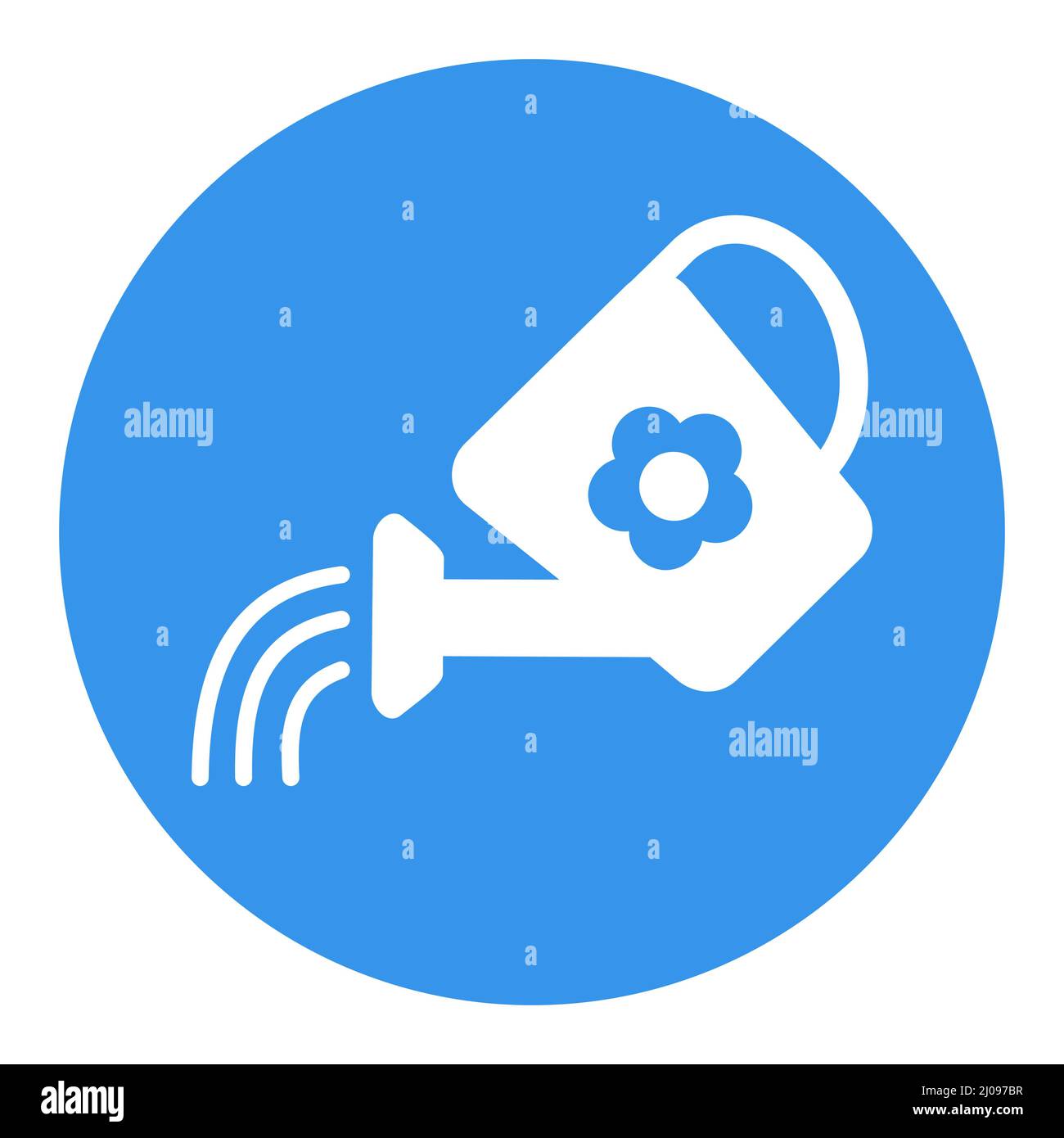 Watering can isolated vector glyph icon. Irrigation symbol. Graph ...