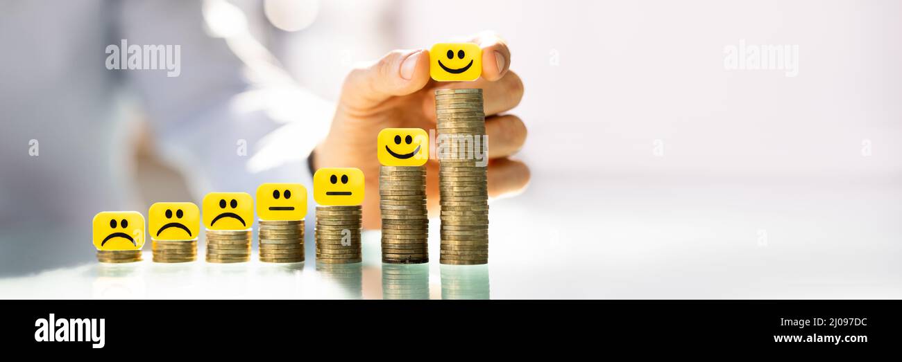 Concept Feedback Survey And Money Growth. Satisfaction Excellence Stock ...