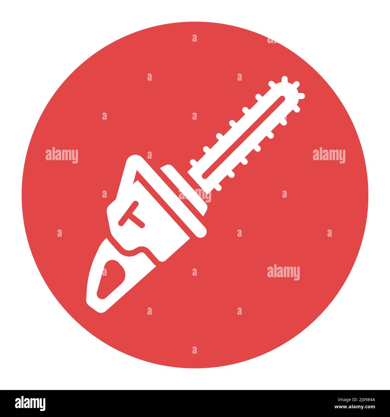 Garden chainsaw vector glyph icon. Graph symbol for agriculture, garden ...
