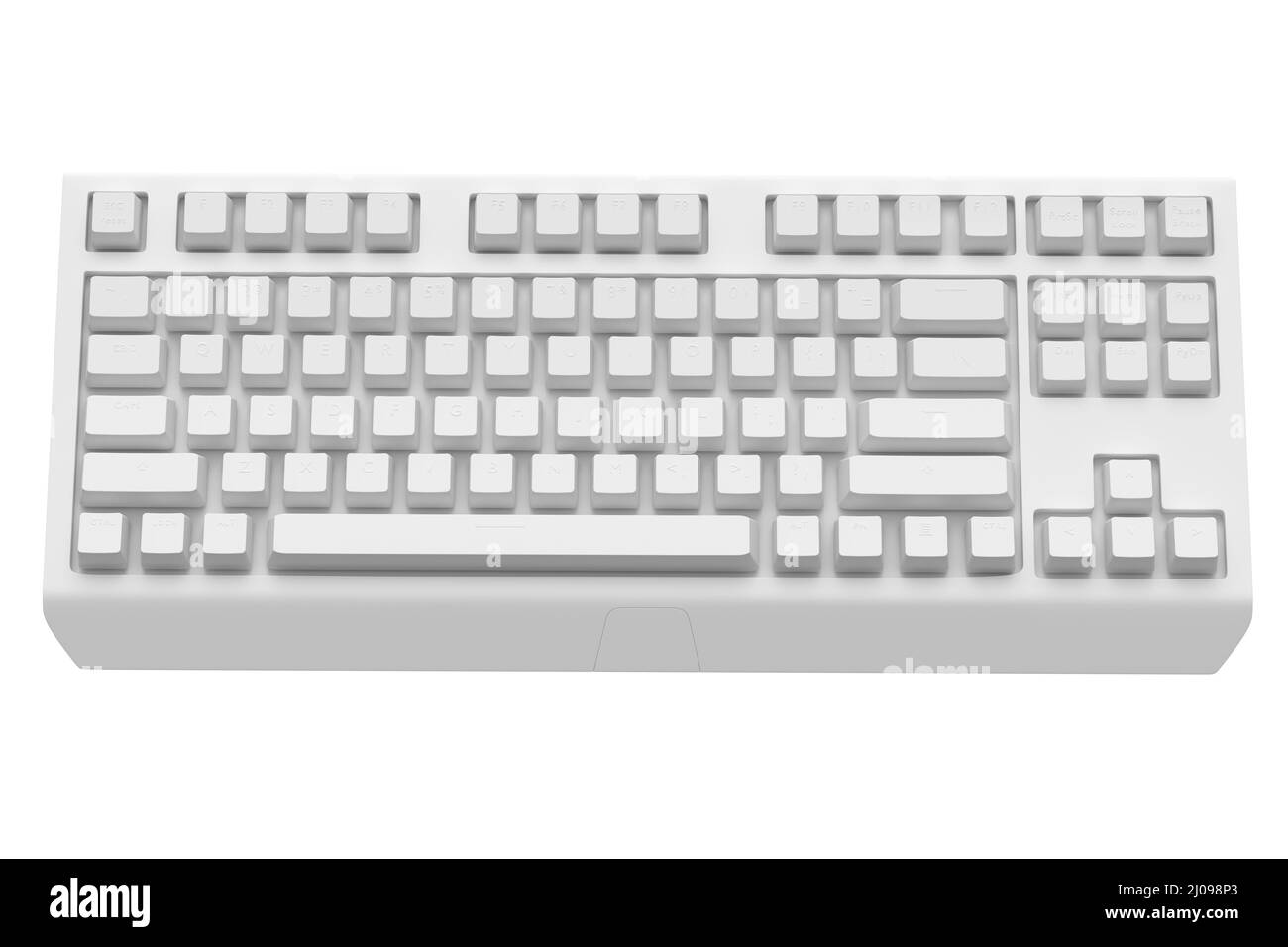 Computer keyboard with rgb colors isolated on white monochrome ...