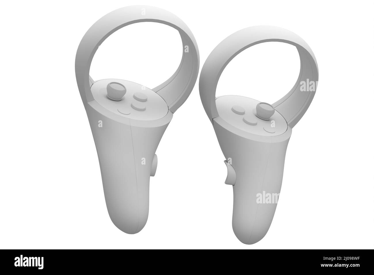 Virtual reality controllers for online and cloud gaming on white ...